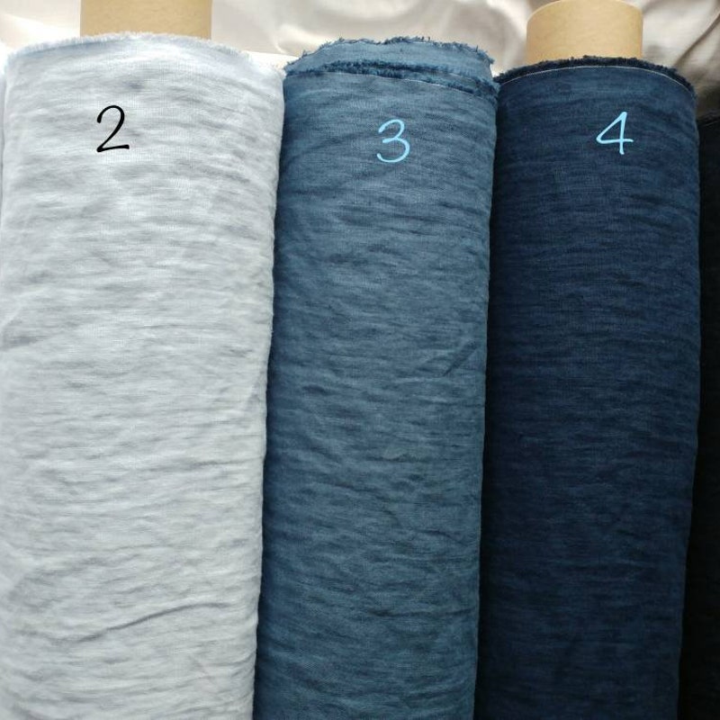Blue Linen Fabric - Etsy