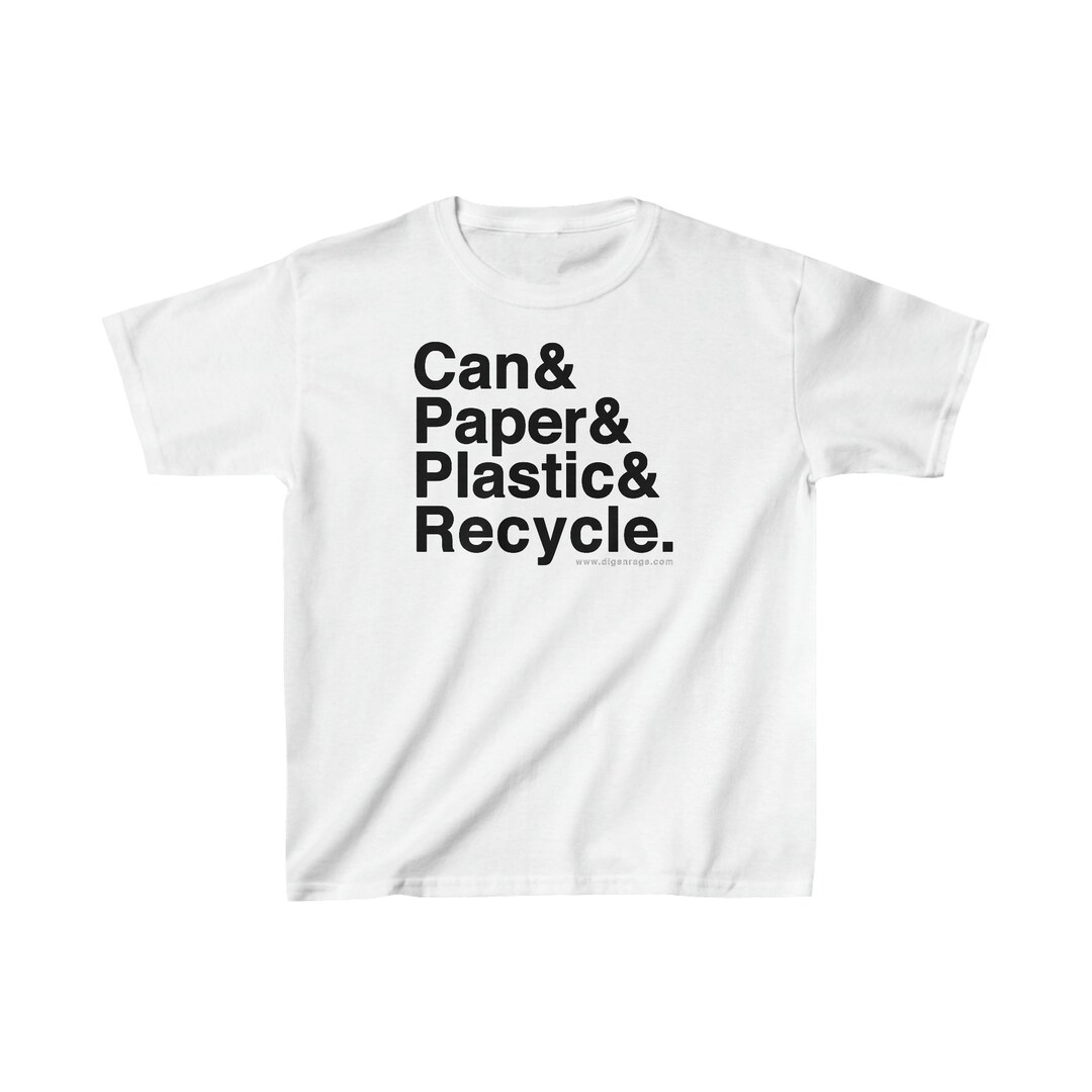 Kids Recycle T-shirt: Can Paper Plastic Design, Earth Day Tee - Etsy