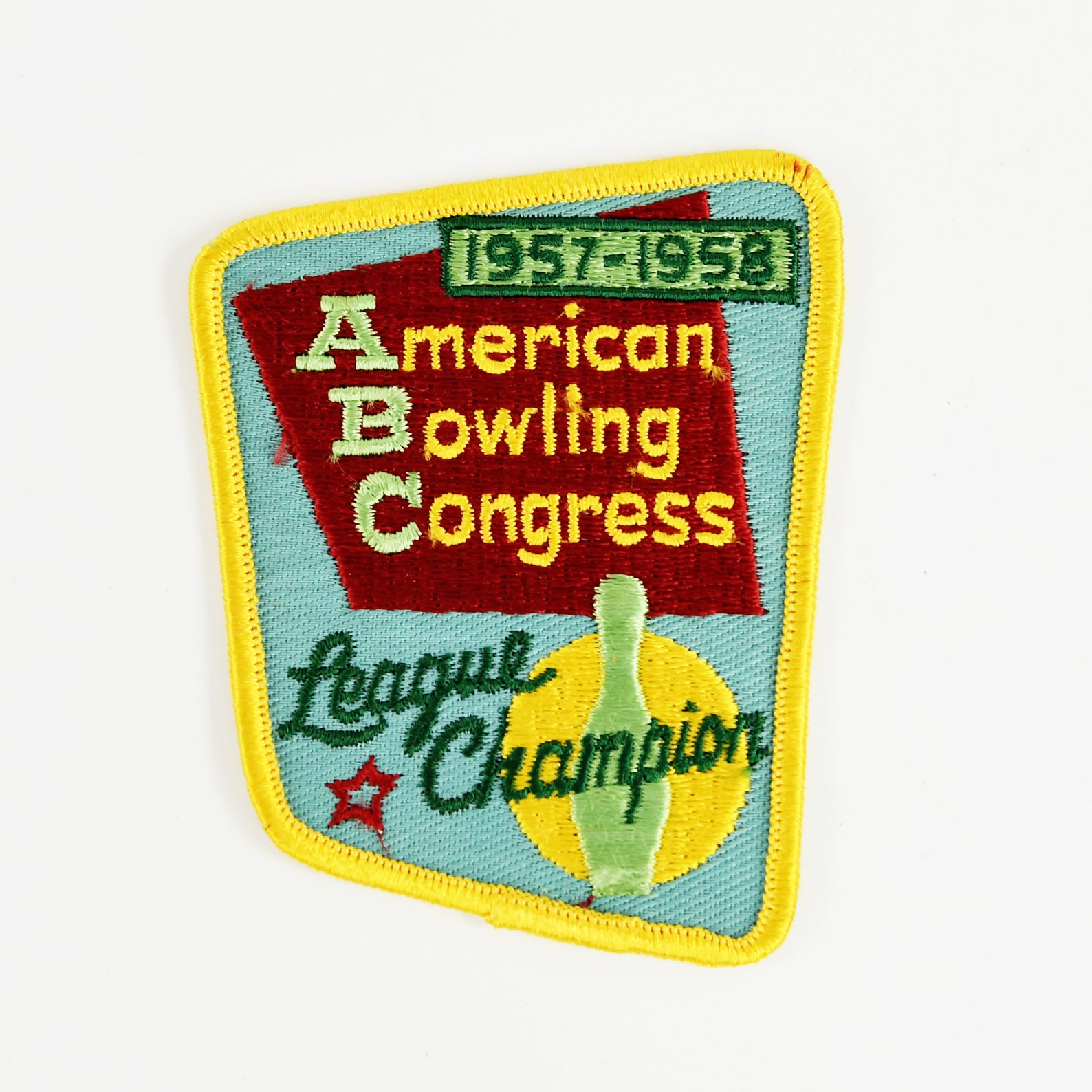Vintage 50s 60s American Bowling League Champion Patches ABC Sew on ...