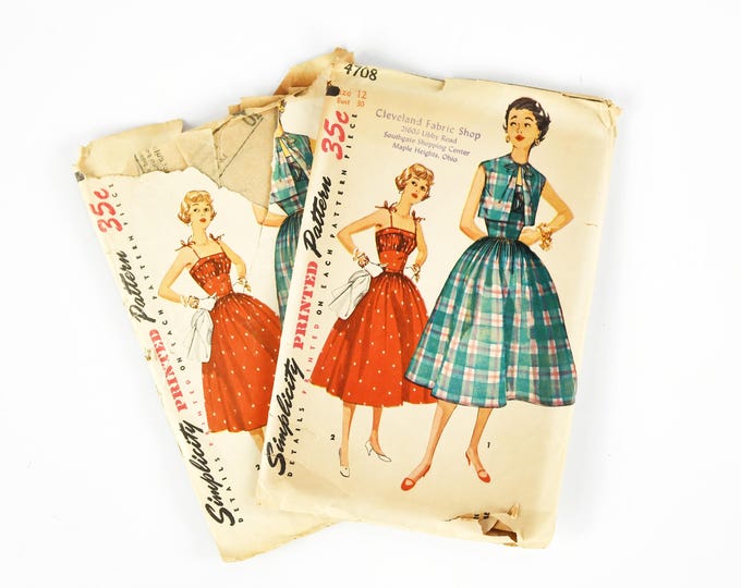 Vintage 60s Vogue Dress Sewing Pattern 2236: Retro Full Skirt Party ...