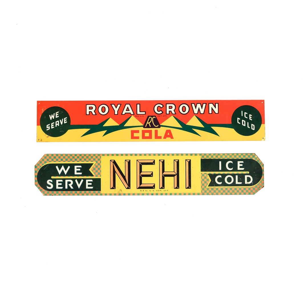 Vintage Royal Crown RC Cola Nehi Soda Metal Advertising Wall Hanging ...