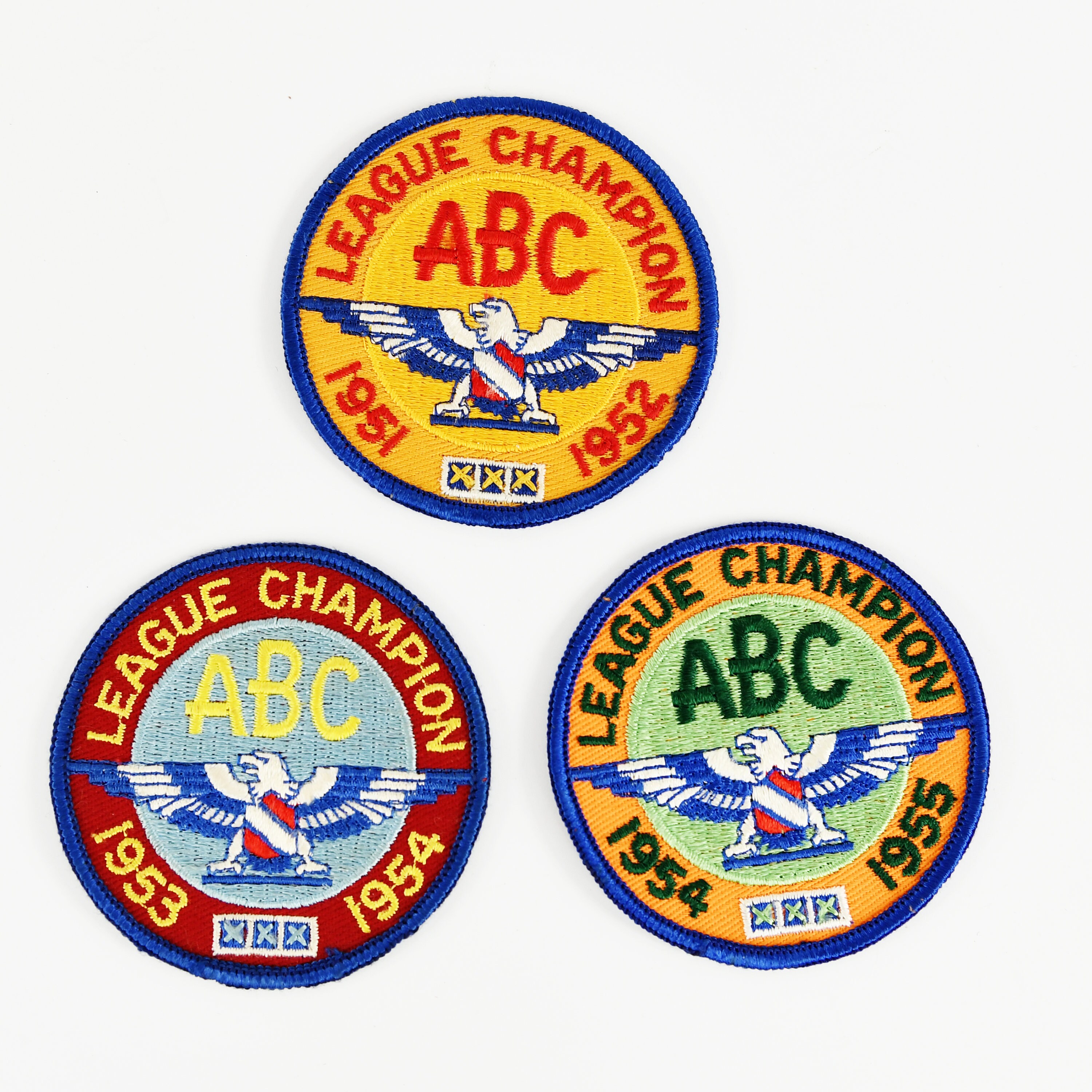 Vintage 50s 60s American Bowling League Champion Patches ABC Sew on ...