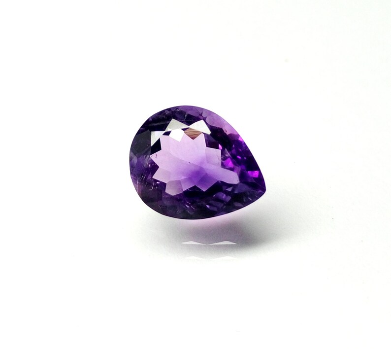 Natural Amethyst Gemstone Faceted Stone Cut Purple | Etsy