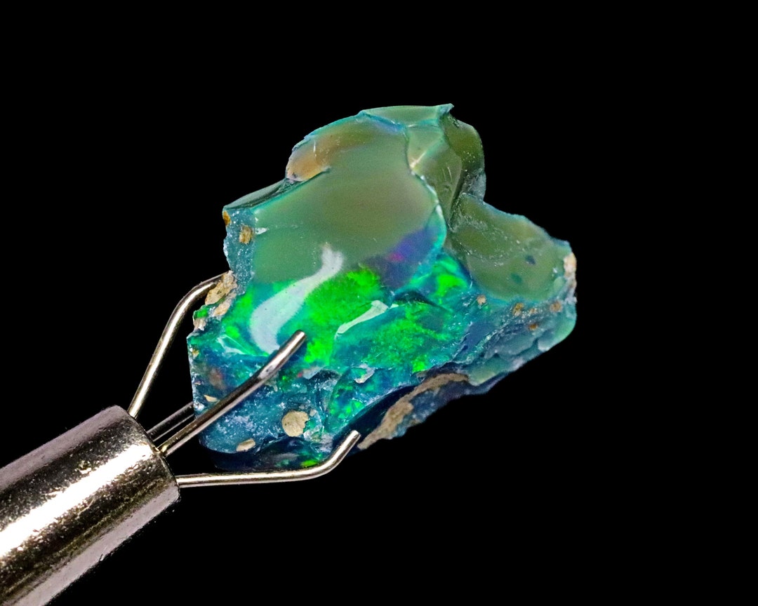 Opal Roher Kristall, schwarzer Opal Edelstein rau, schwarzer Opalstein ...