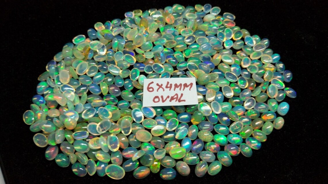 6x4mm Oval OPALS OPAL GEMSTONE Ethiopian Opal Cabochon - Etsy