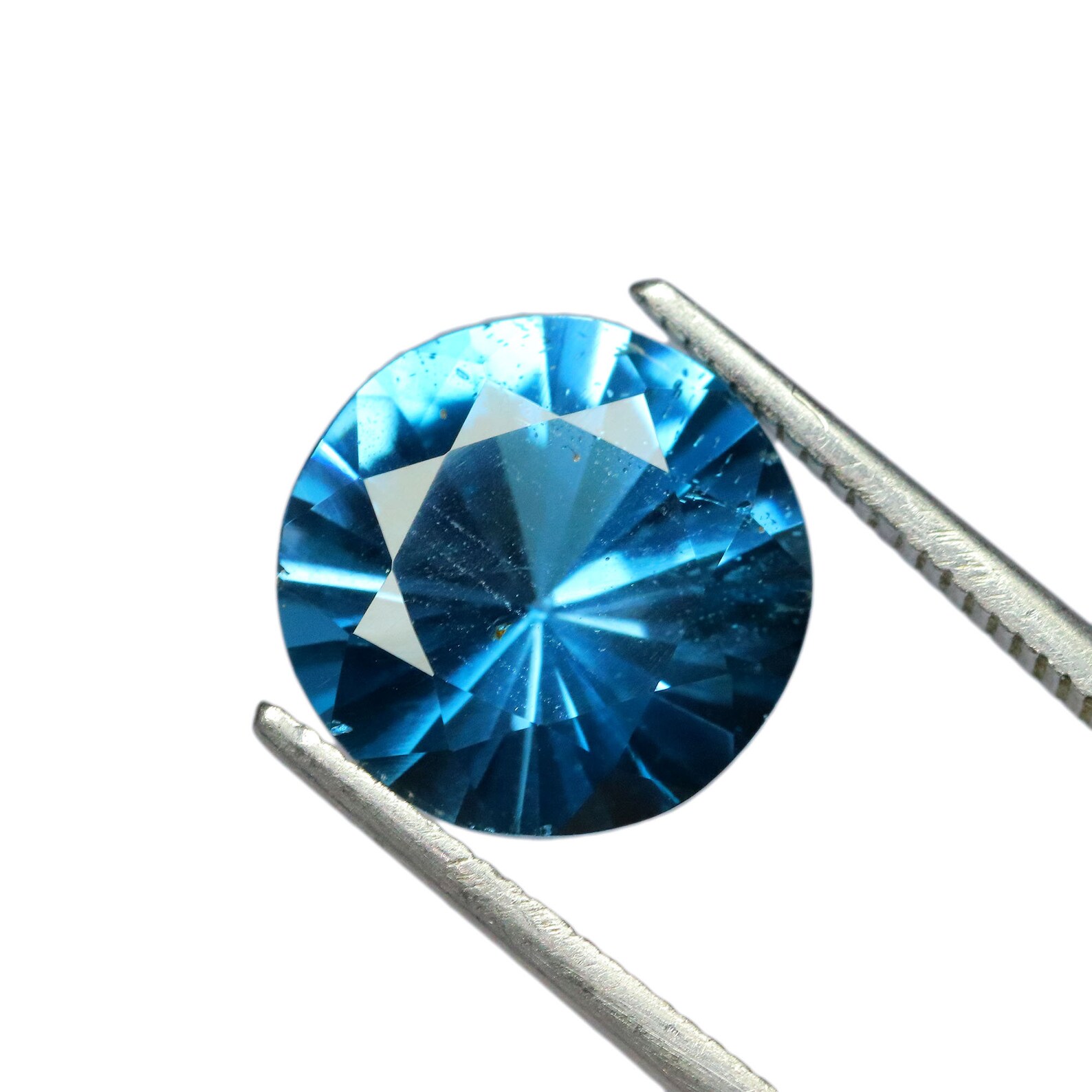 London Topaz Stone Round Topaz Gemstone London Blue Topaz - Etsy