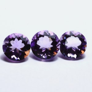 Amethyst Gemstone Round Amethyst 10x10mm 9.50 Cts Round Cut | Etsy