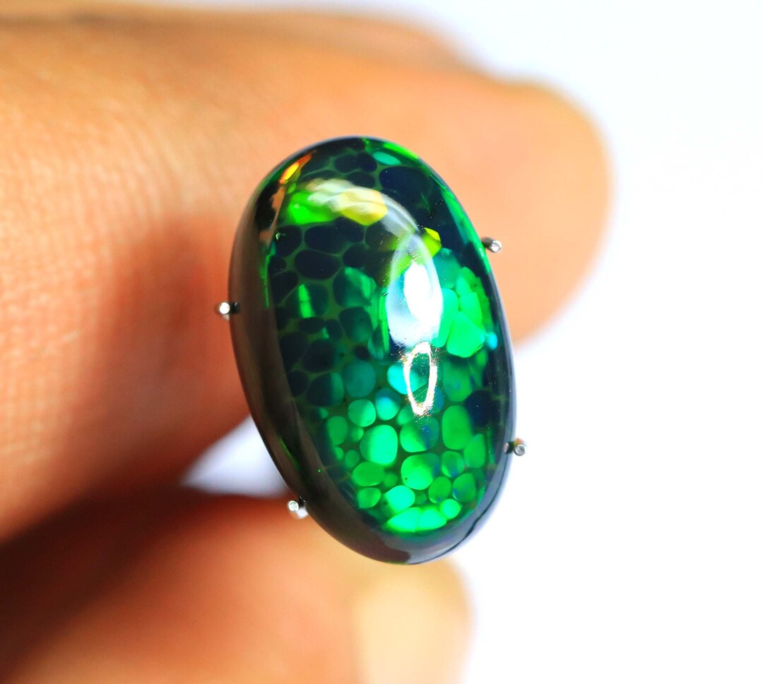 Ethiopian Black Opal Honeycomb - Snake Skin Black Opal Gemstone - Black ...