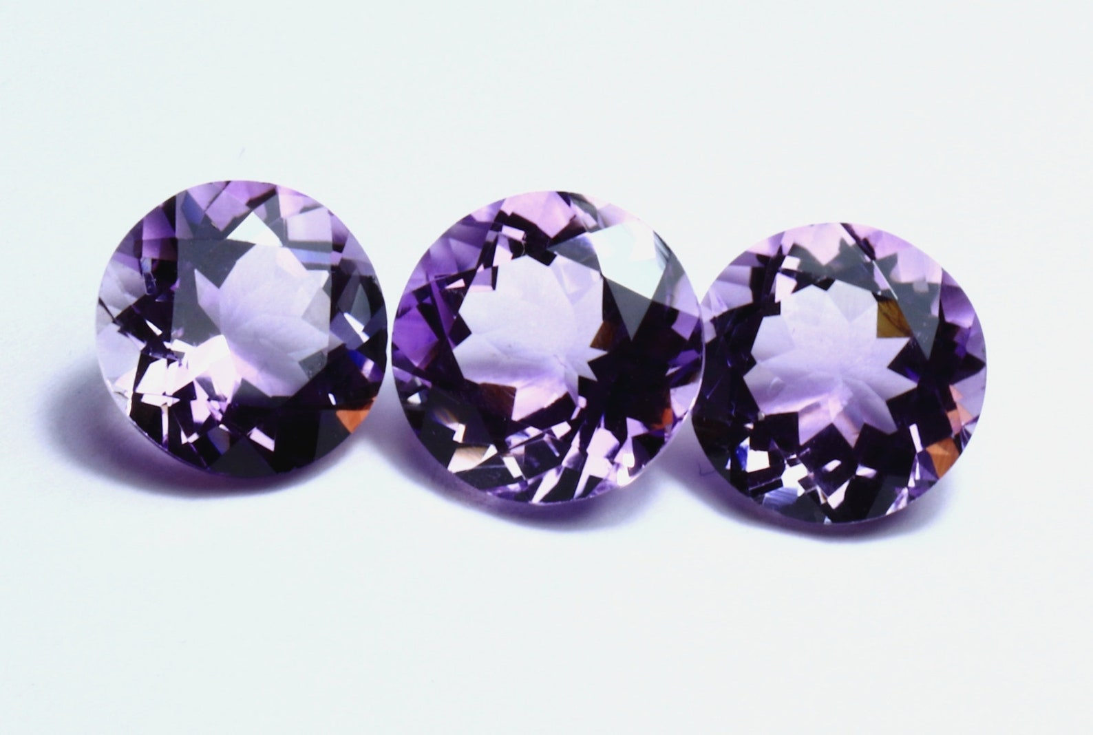 Amethyst Gemstone Round Amethyst 10x10mm 9.50 Cts Round Cut - Etsy