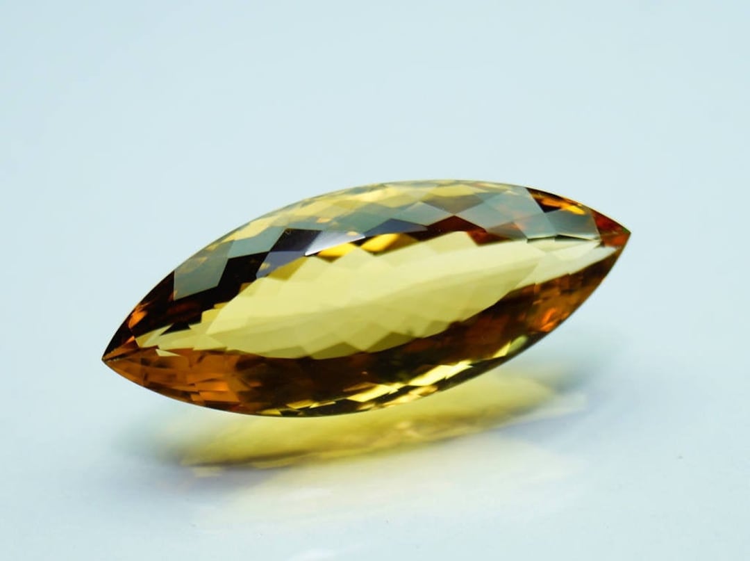 Marquise CITRINE Gemstone - Faceted Citrine Marquise Cut Stone 31x12 ...