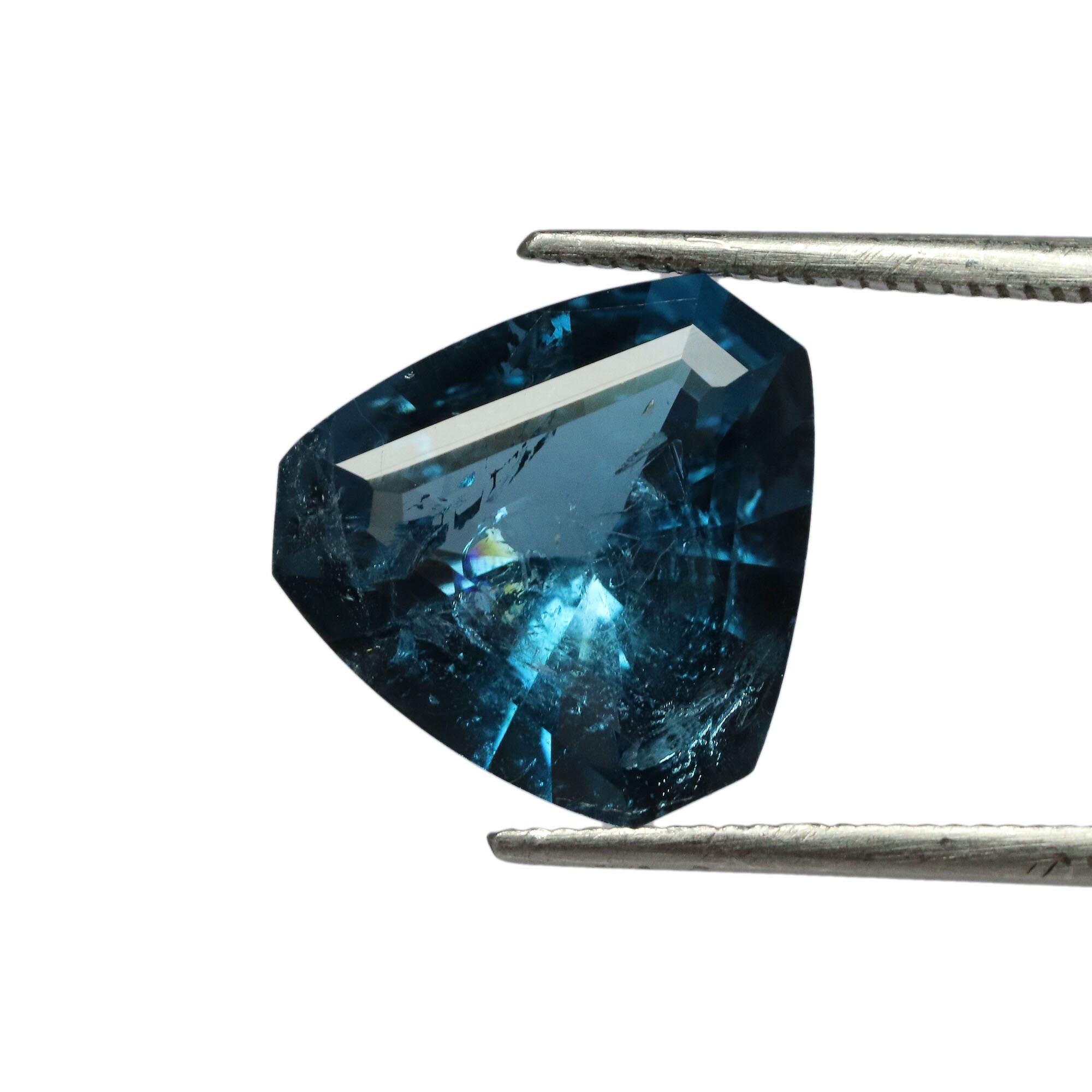 London Blue Topaz Cut Stone Blue Topaz Gemstone Triangle | Etsy