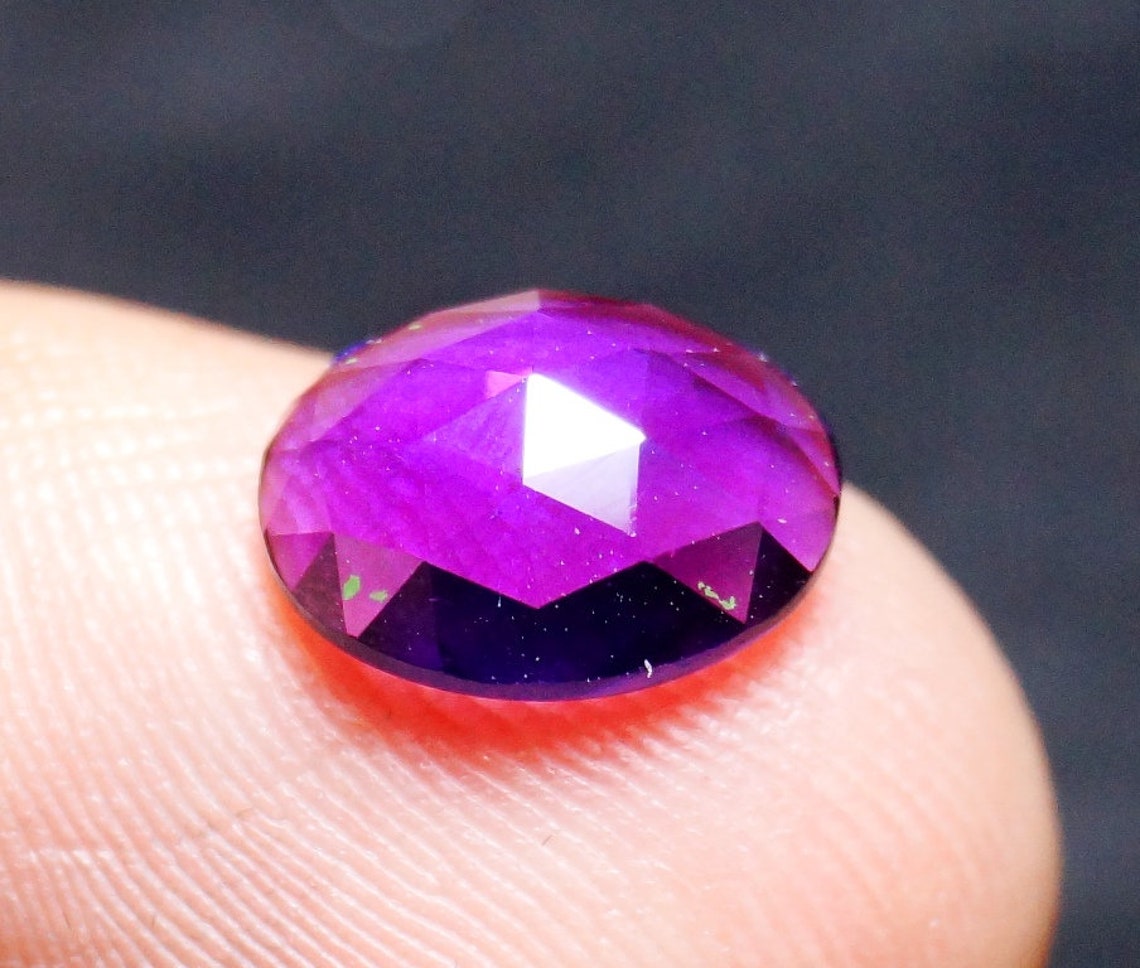 Purple Amethyst Rose Cut Amethyst Gemstone 11x9x4mm Faceted | Etsy