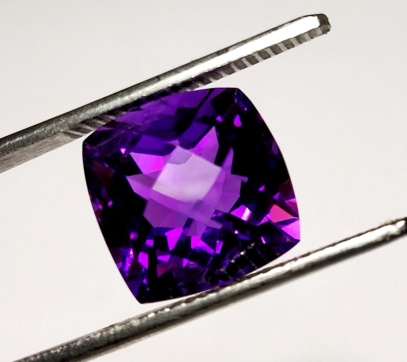 Amethyst Cut Stone Amethyst Gemstone Purple Amethyst Square - Etsy