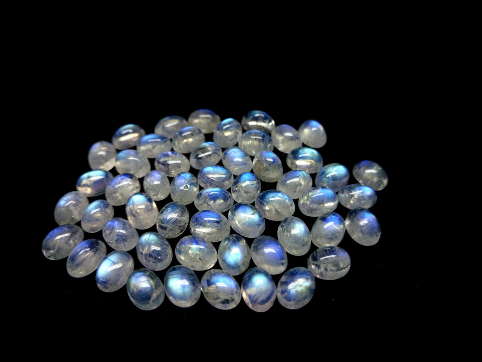 Natural Rainbow Moonstone Gemstone Moonstone Cabochon Blue | Etsy