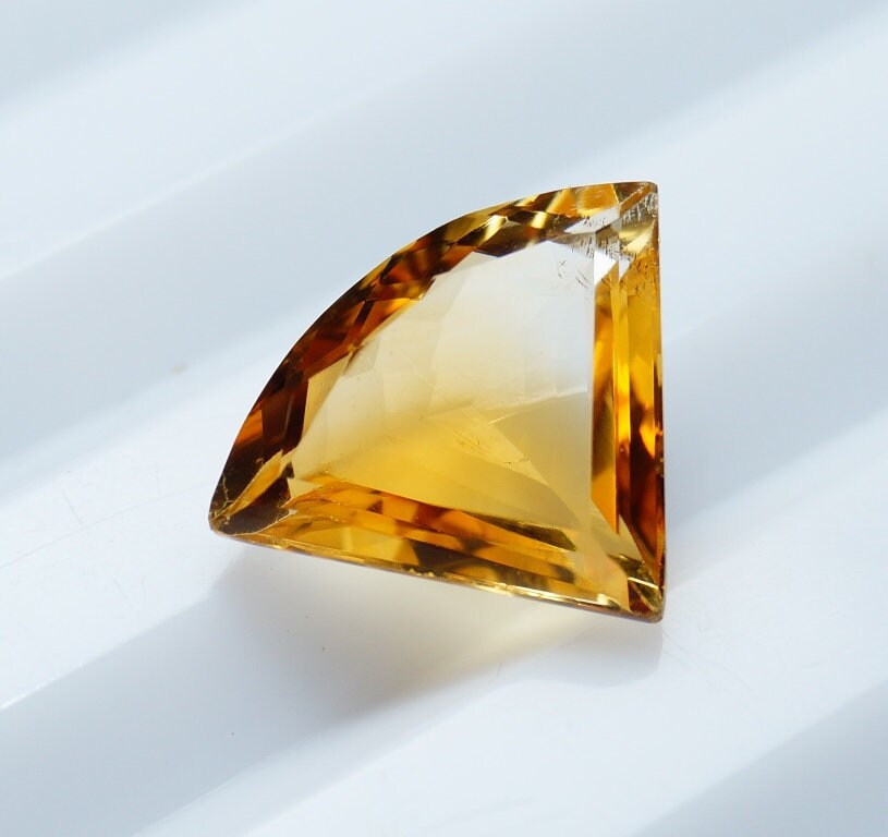 Semi Precious Stone Faceted Citrine Gemstone Yellow Citrine - Etsy UK