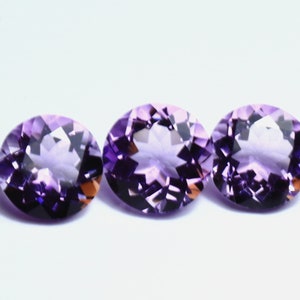 Amethyst Gemstone, Round Amethyst 10x10mm, 9.50 Cts, Round Cut Stone ...