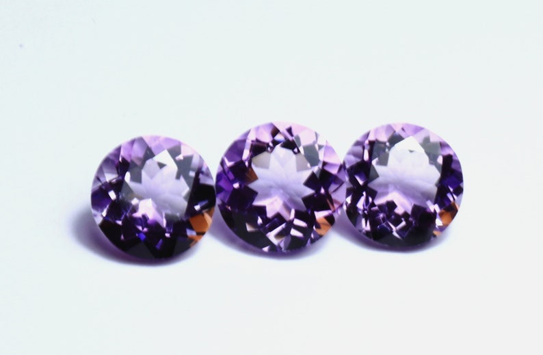 Amethyst Gemstone Round Amethyst 10x10mm 9.50 Cts Round Cut - Etsy