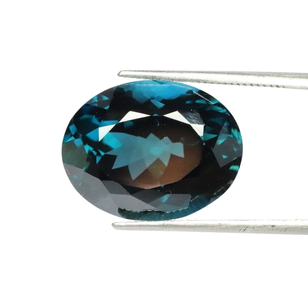 Natural London Blue Topaz: Oval Cut AAA Loose Gemstone (16.5x13x9.5) - Etsy