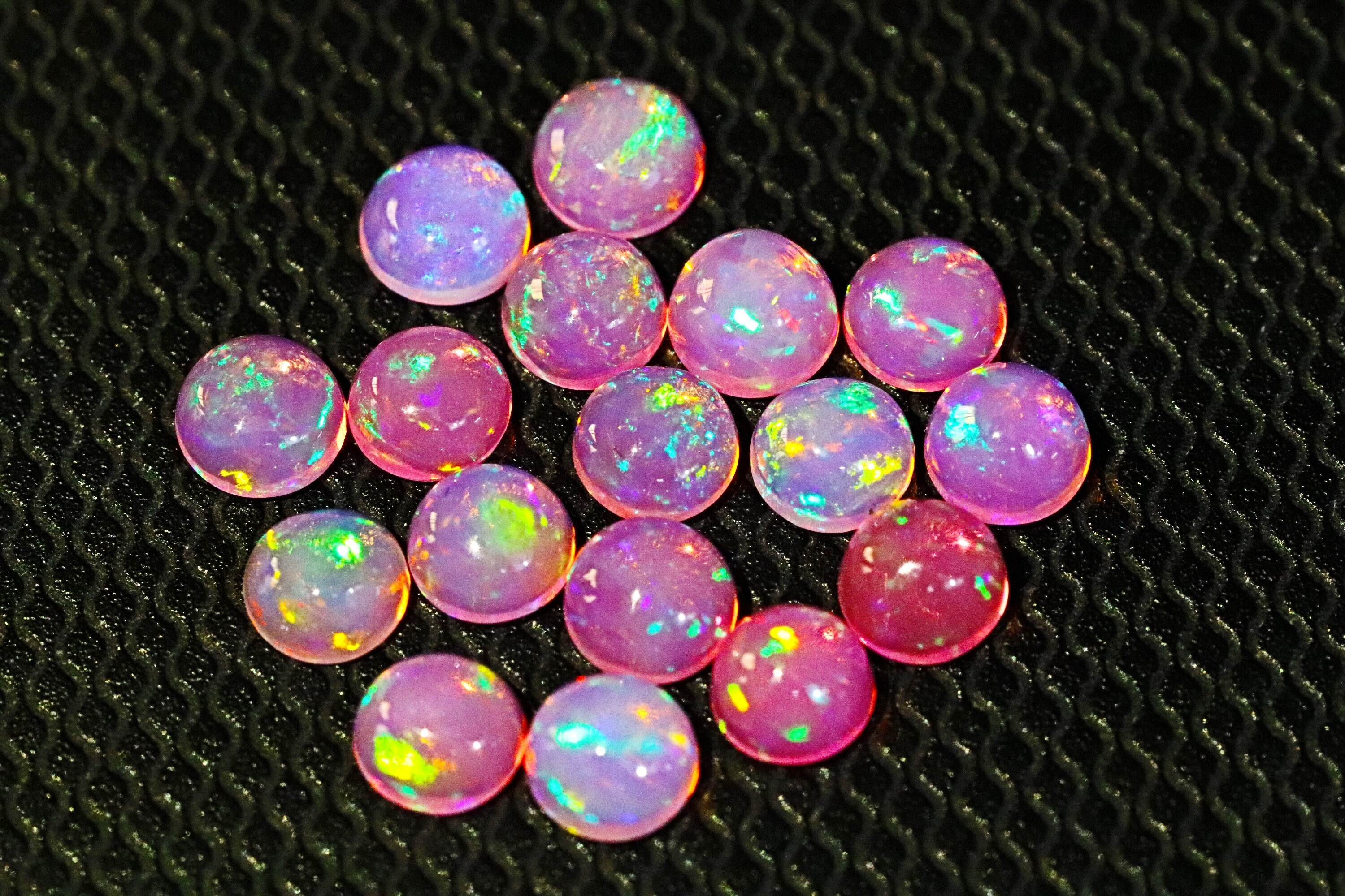 Natural Ethiopian Pink Opal Play Of Color Gemstone / Pink Opal | Etsy