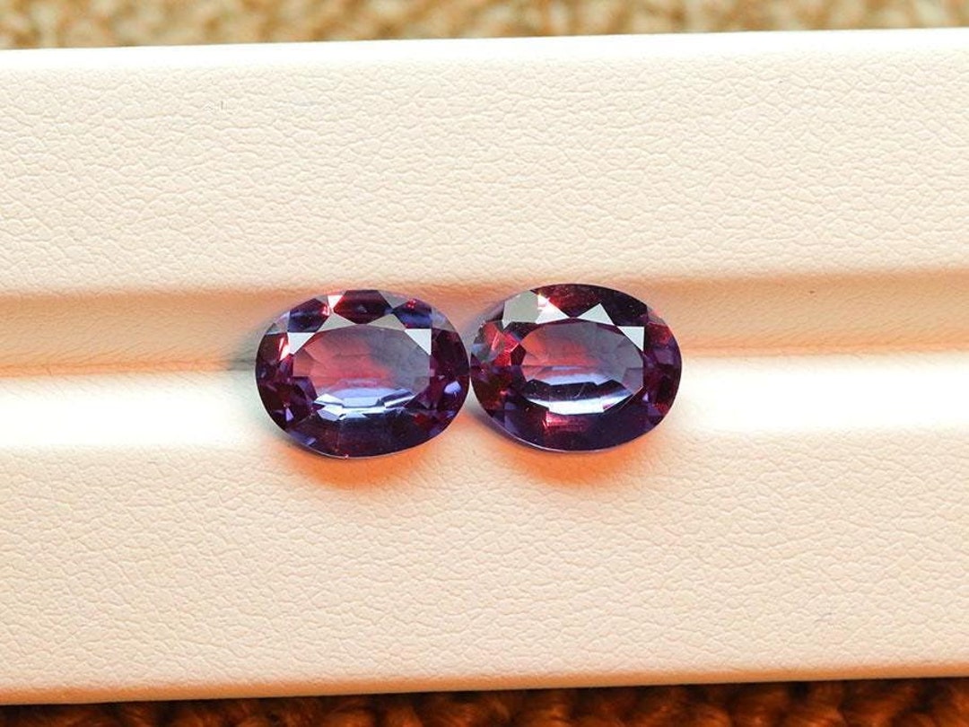 Lab Grown Alexandrite Gemstone - 10x8mm to 18x13mm - Oval Shape ...