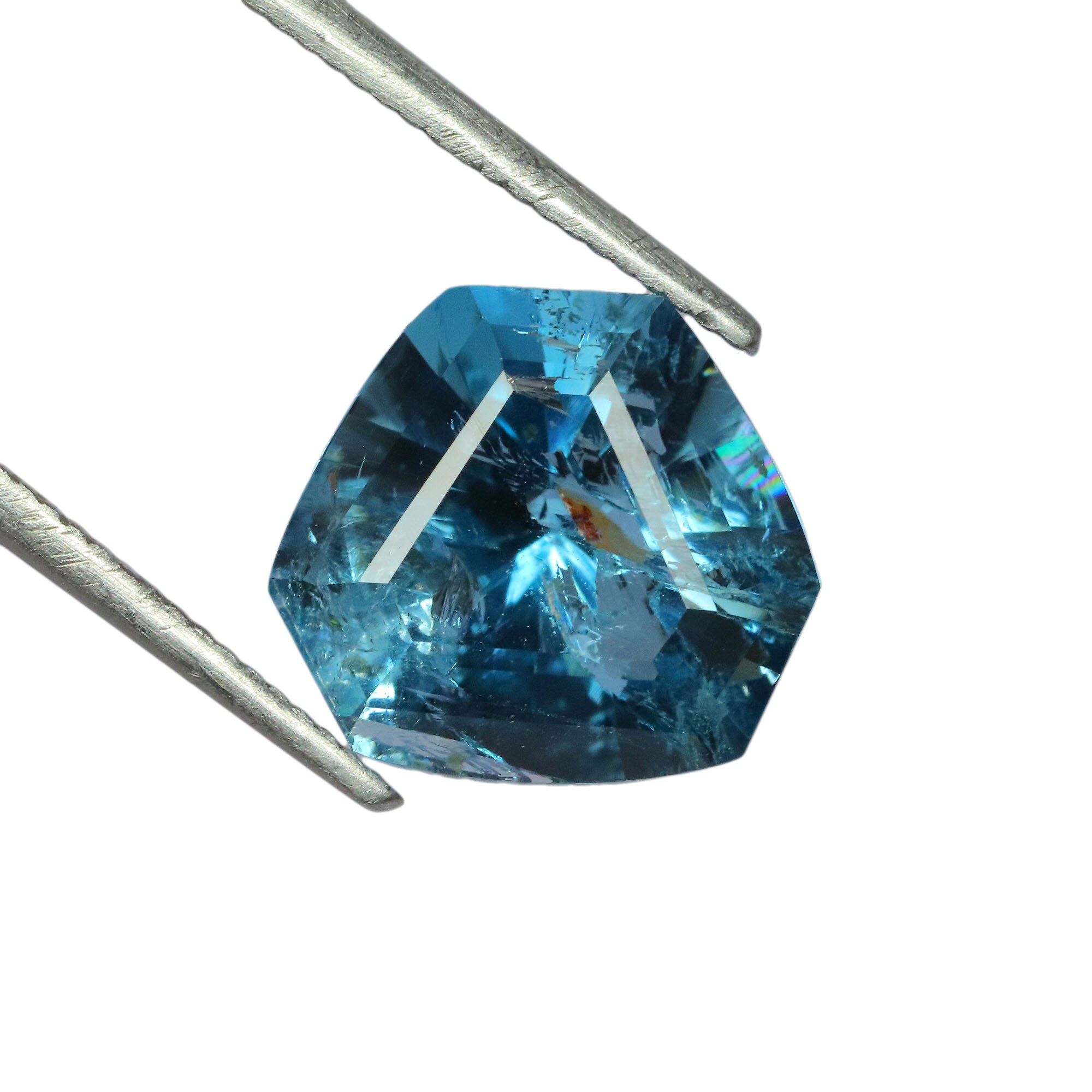 Blue Topaz Stone Triangle London Blue Topaz Gemstone Topaz | Etsy