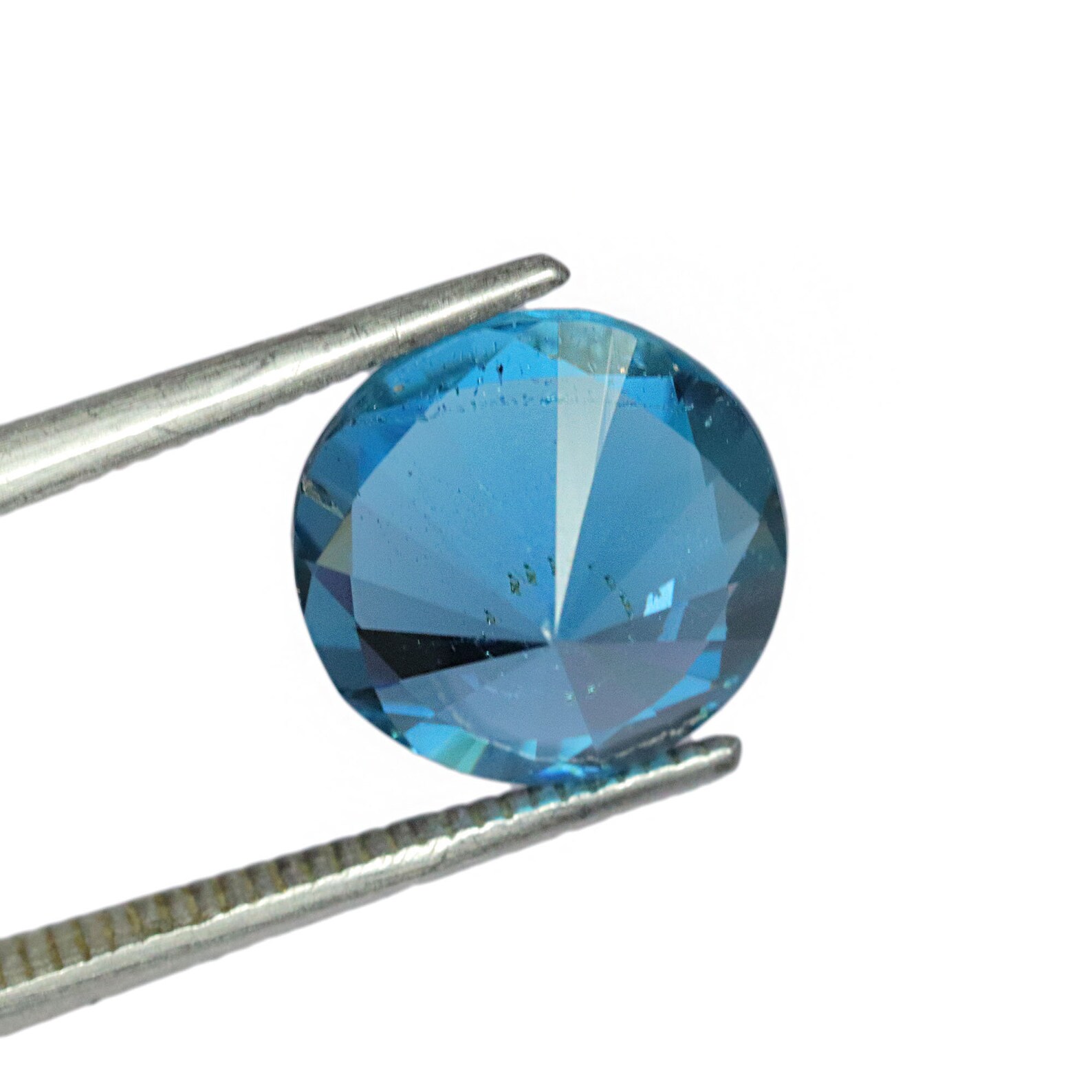London Topaz Stone Round Topaz Gemstone London Blue Topaz - Etsy