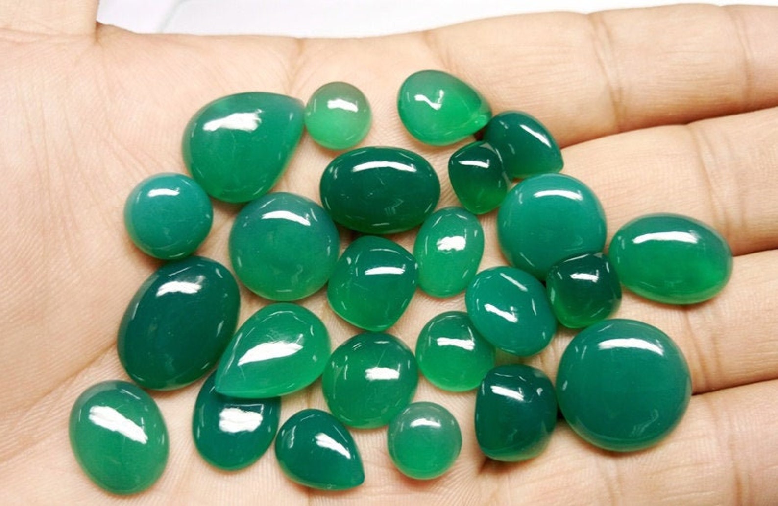 Ónix verde cabujón de ónix piedra preciosa de ónix verde | Etsy