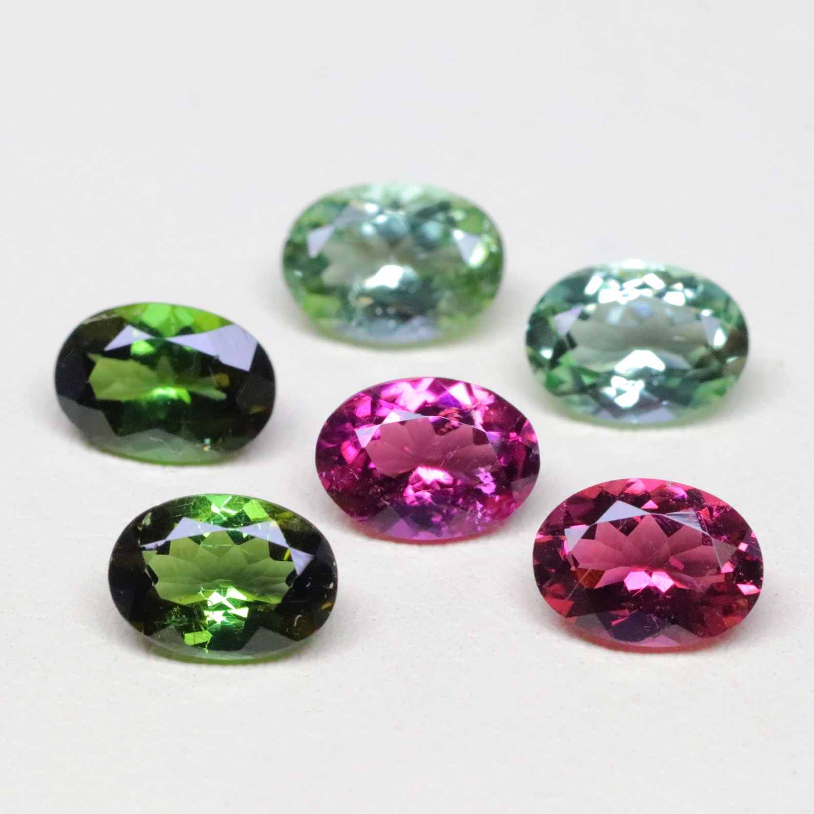 Multi Color Tourmaline 7x5mm Oval Gemstone Tourmaline Cut | Etsy