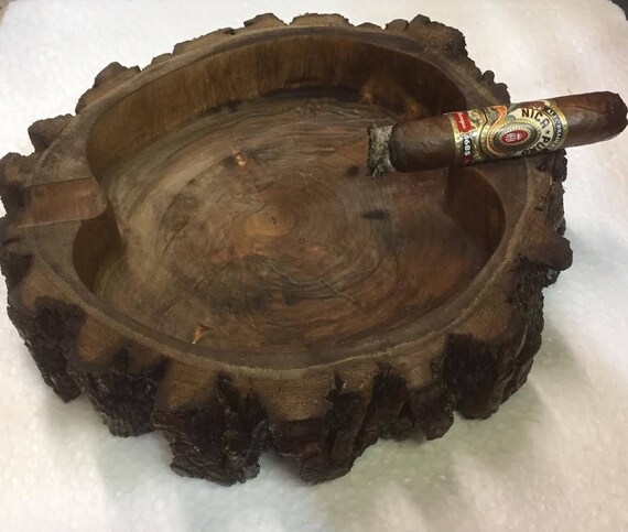 Ash Tree Limb Ash Tray With Heavy Bark | Etsy