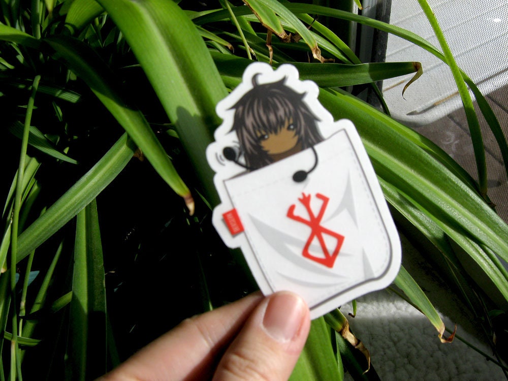 Die-cut Chibi Casca Sticker With Transparent or White | Etsy