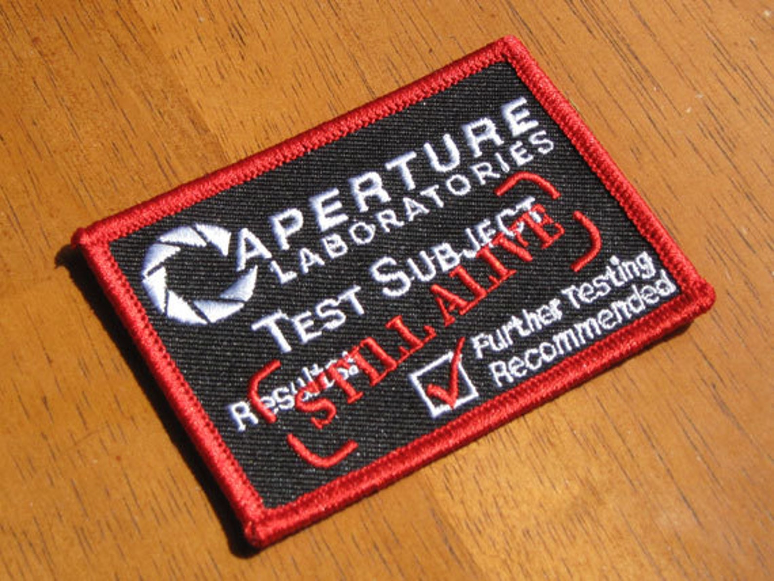 Aperture Science Test Subject patch | Etsy