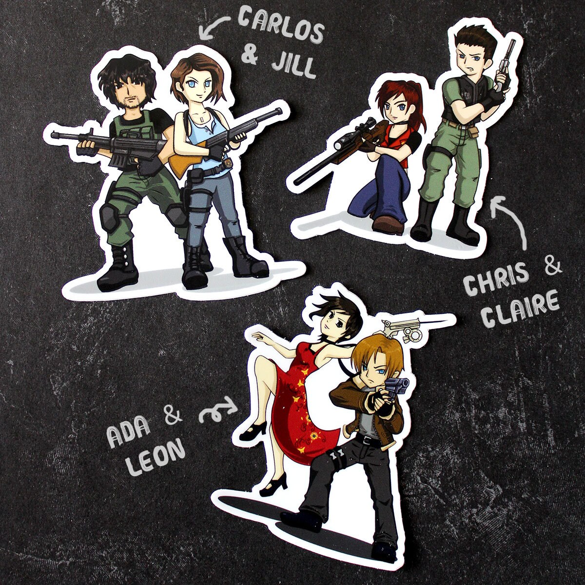 Resident Evil Chibi Stickers - 3 Remake/4/code Veronica - Etsy