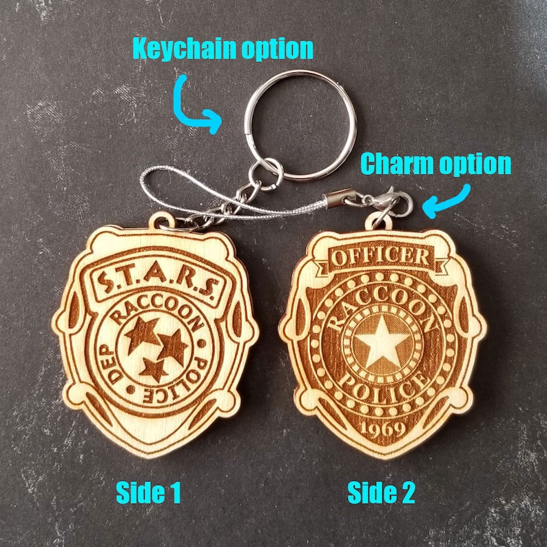 Resident Evil RCPD Badges 1 or 2-sided Wood Pendant - Etsy