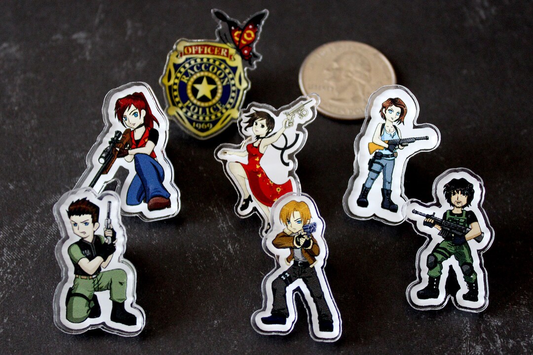Resident Evil Chibi Character Pins - 3 Remake/4/code Veronica - Etsy