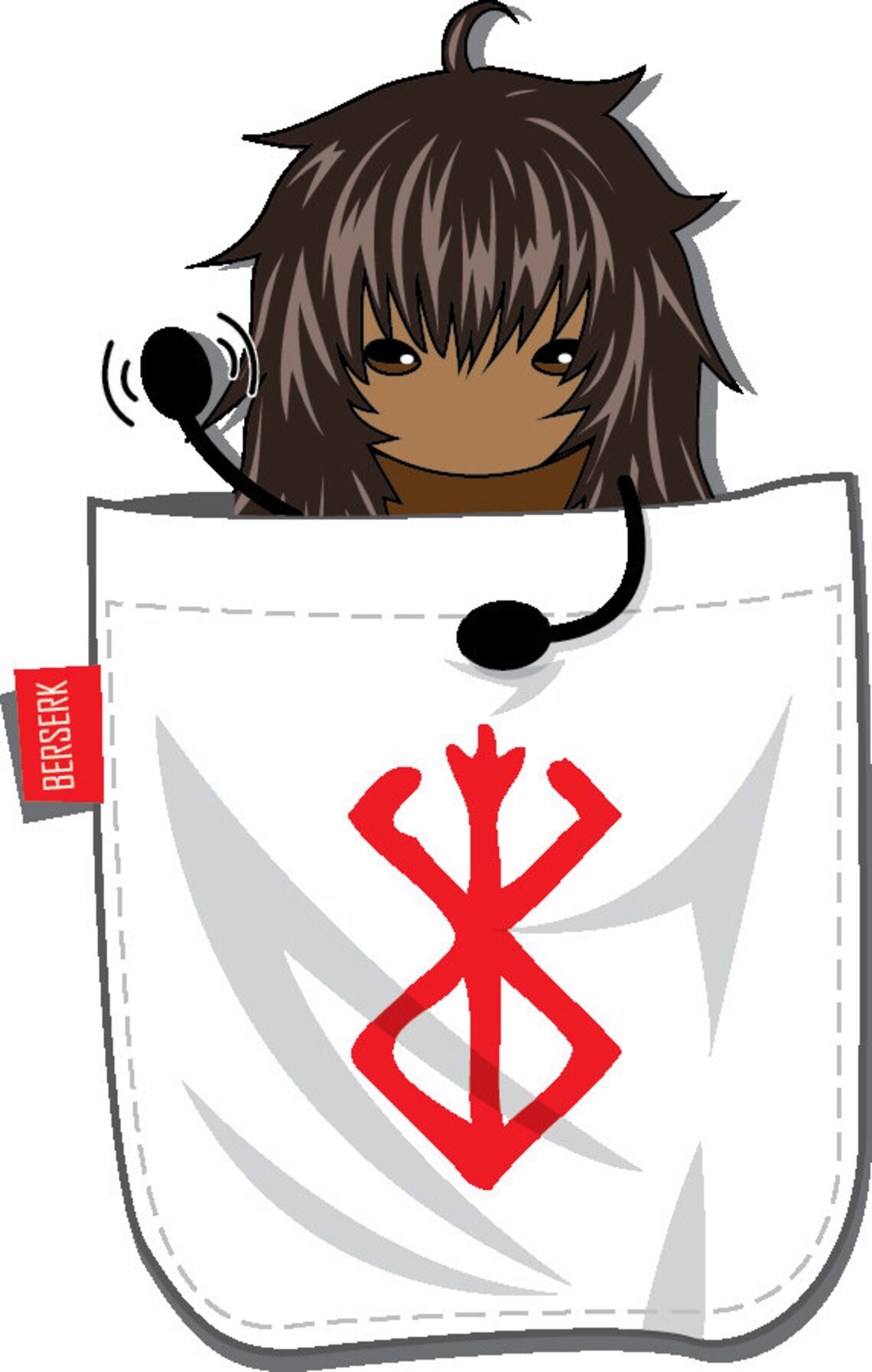 Die-cut Chibi Casca Sticker With Transparent or White - Etsy