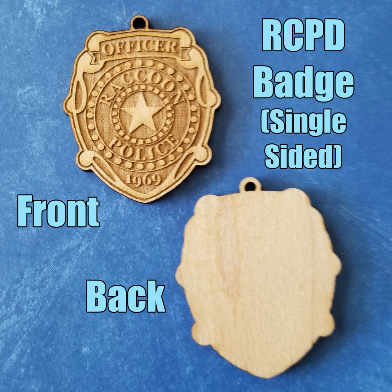 Resident Evil RCPD Badges 1 or 2-sided Wood Pendant - Etsy