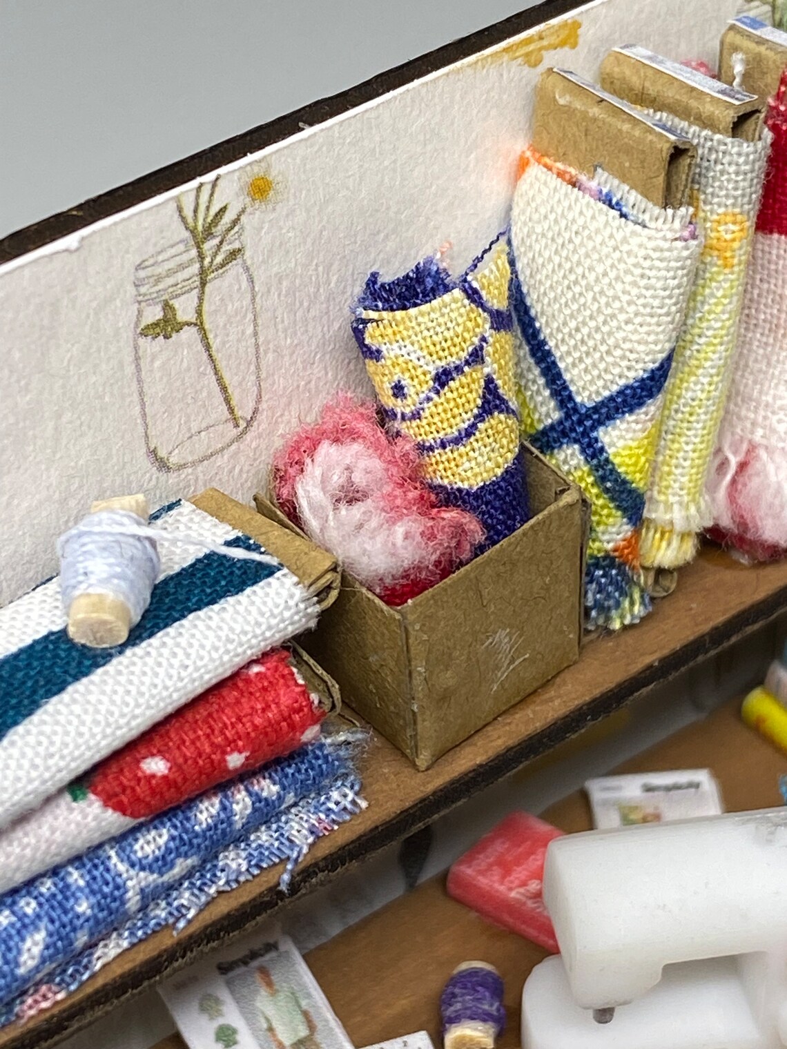 DIY Miniature Sewing Room Kit | 1:24 Scale | Handmade Miniature ...