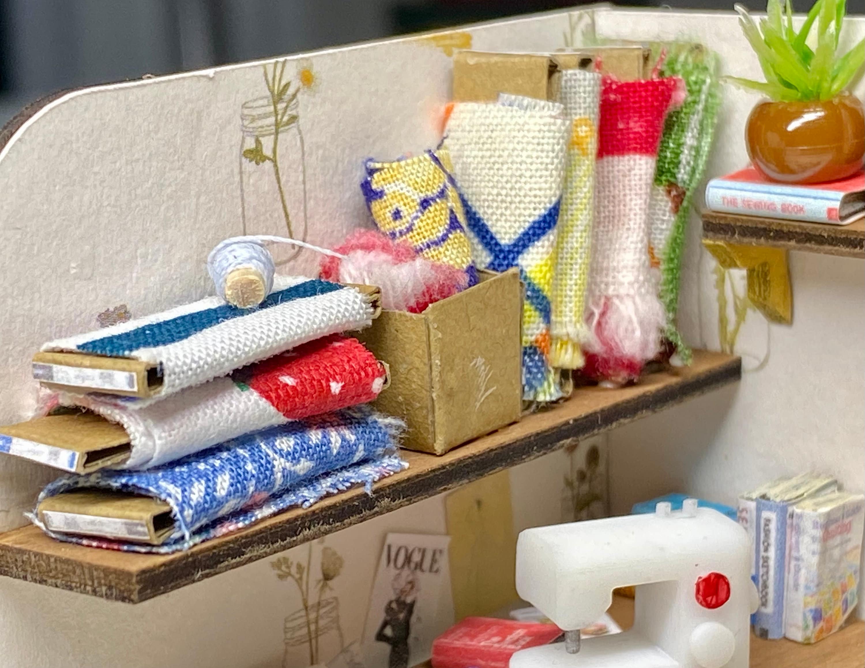 DIY Miniature Sewing Room Kit | 1:24 Scale | Handmade Miniature ...