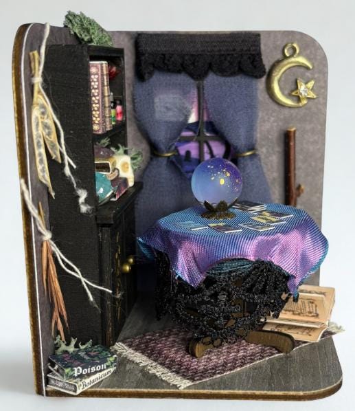 DIY Miniature Witchy Halloween Room Kit | 1:24 Scale | Handmade ...