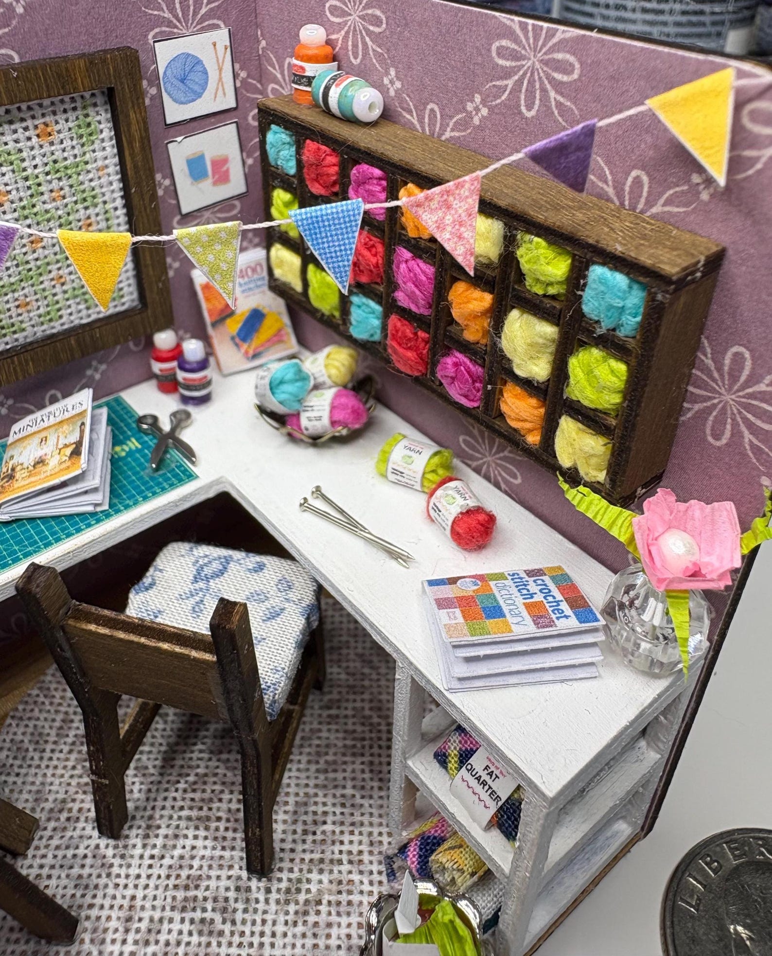 DIY Miniature Craft Room Kit | 1:24 Scale | Handmade Miniature ...