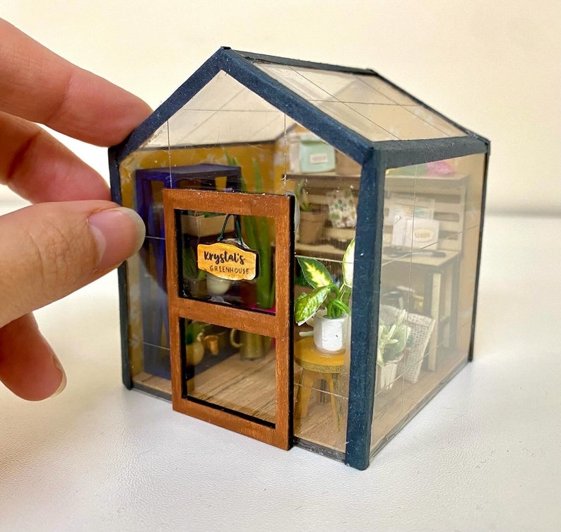 DIY Miniature Greenhouse Dollhouse Kit | 1:24 Scale | Handmade ...