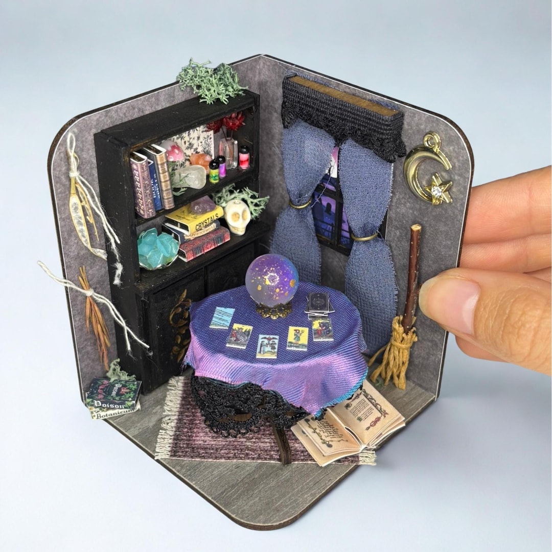DIY Miniature Witchy Halloween Room Kit | 1:24 Scale | Handmade ...