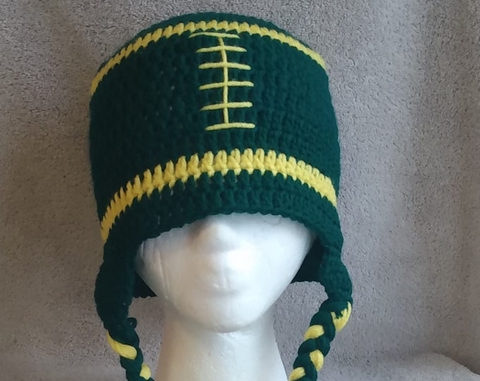 Child Size Crochet Oregon Ducks Colors Laplander Hat - 19 ...