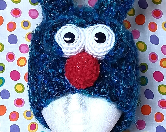 Crochet Monster Alien Puppet Hat - 20" Teen/large Child Size Halloween ...