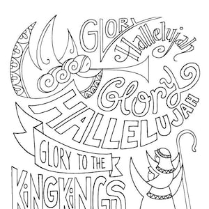 hallelujah night coloring pages