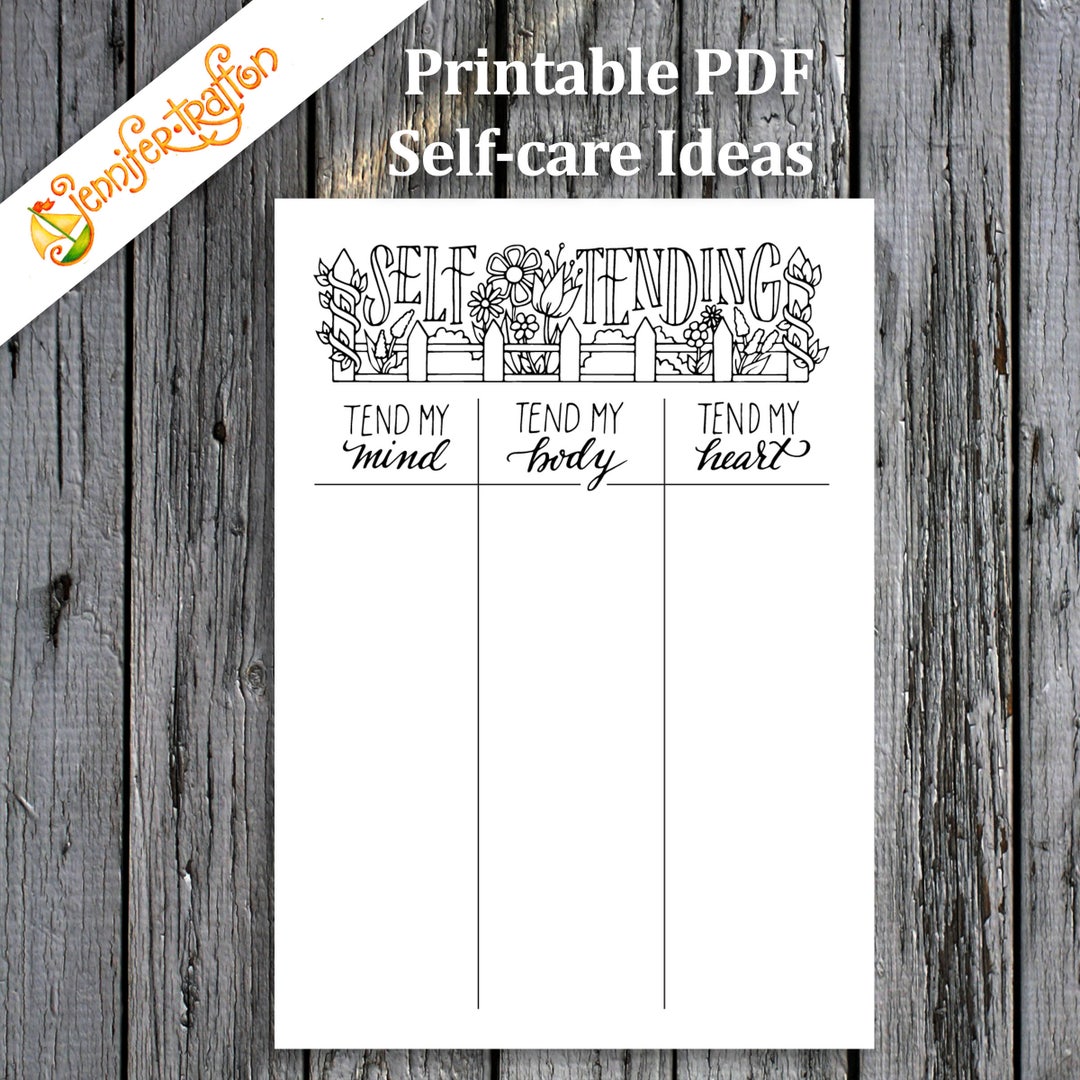 Self-care / Instant Download Printable PDF / Bullet Journal / Planner ...