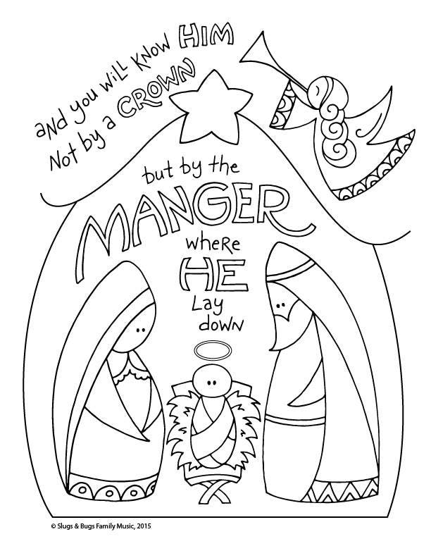 Baby Jesus In The Manger Coloring Pages