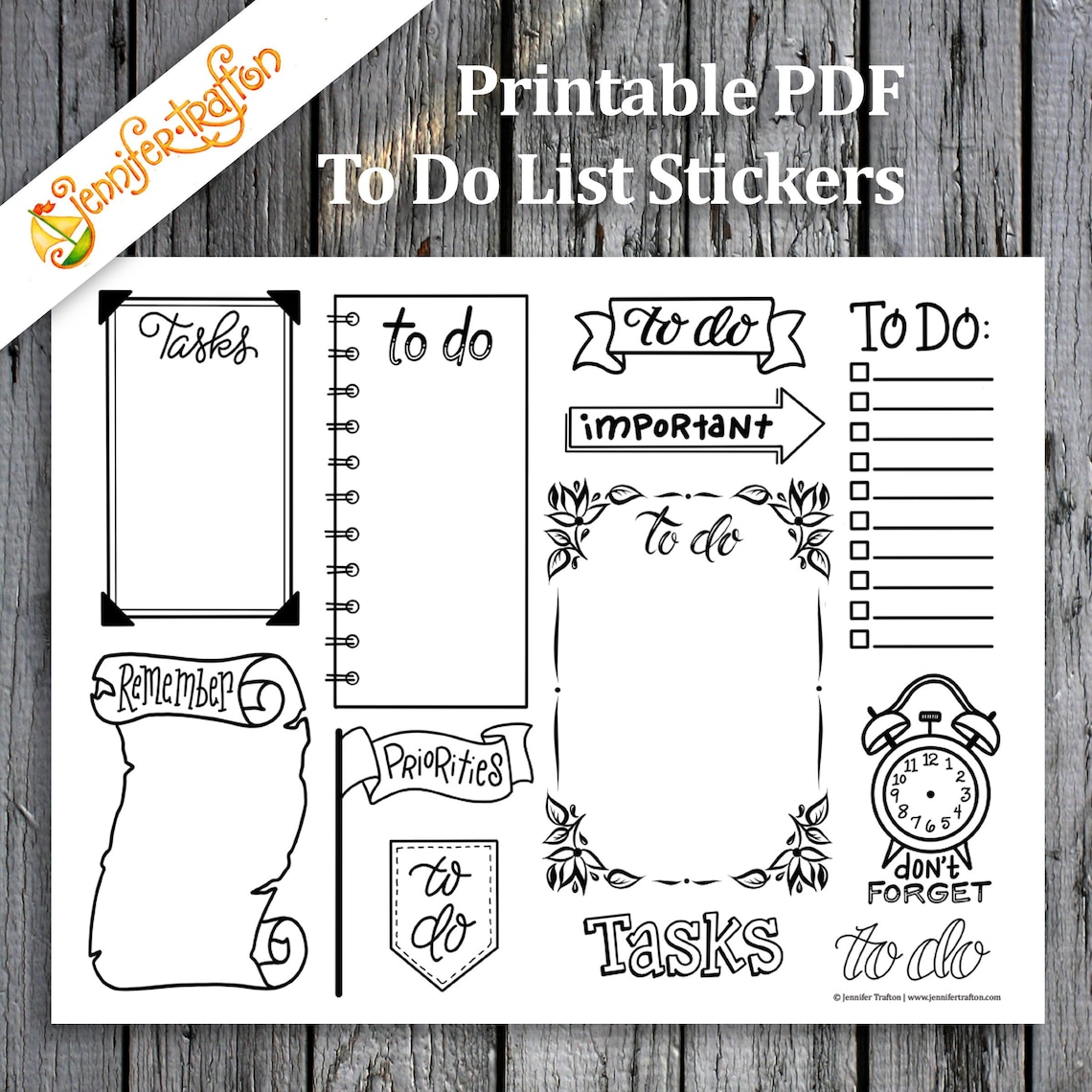 To Do List Stickers / Bullet Journal / Planner / Instant Download ...