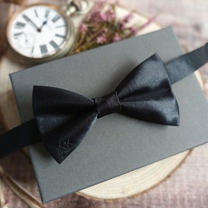 Personalised Bowtie. Black Bowtie. Men's Bowties. Personalised Gifts ...