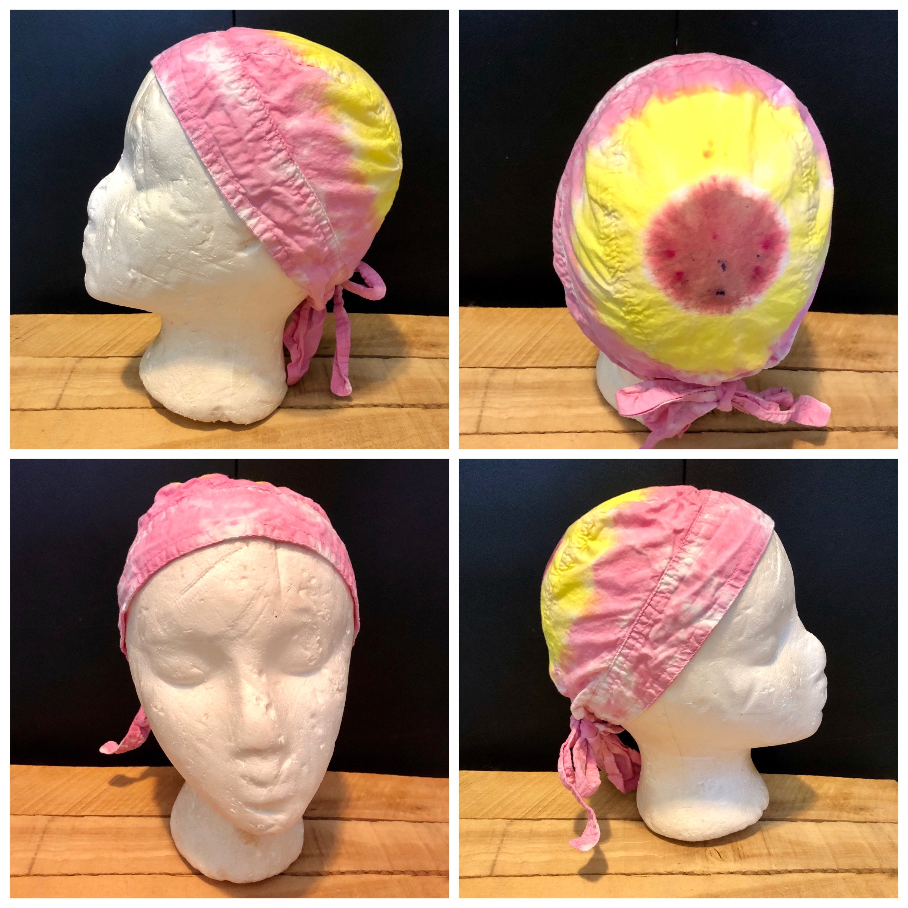 Tie Dyed Durag/ Headwrap/ Do-rag/ Surgical Cap. Sunflower and | Etsy